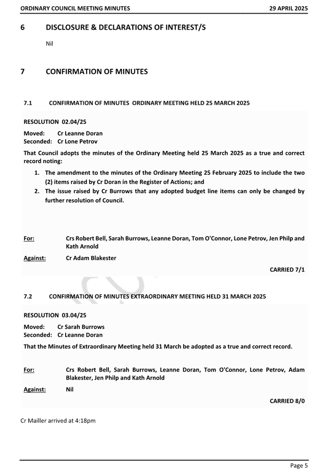 Agenda of Ordinary Council Meeting - Tuesday, 27 May 2025